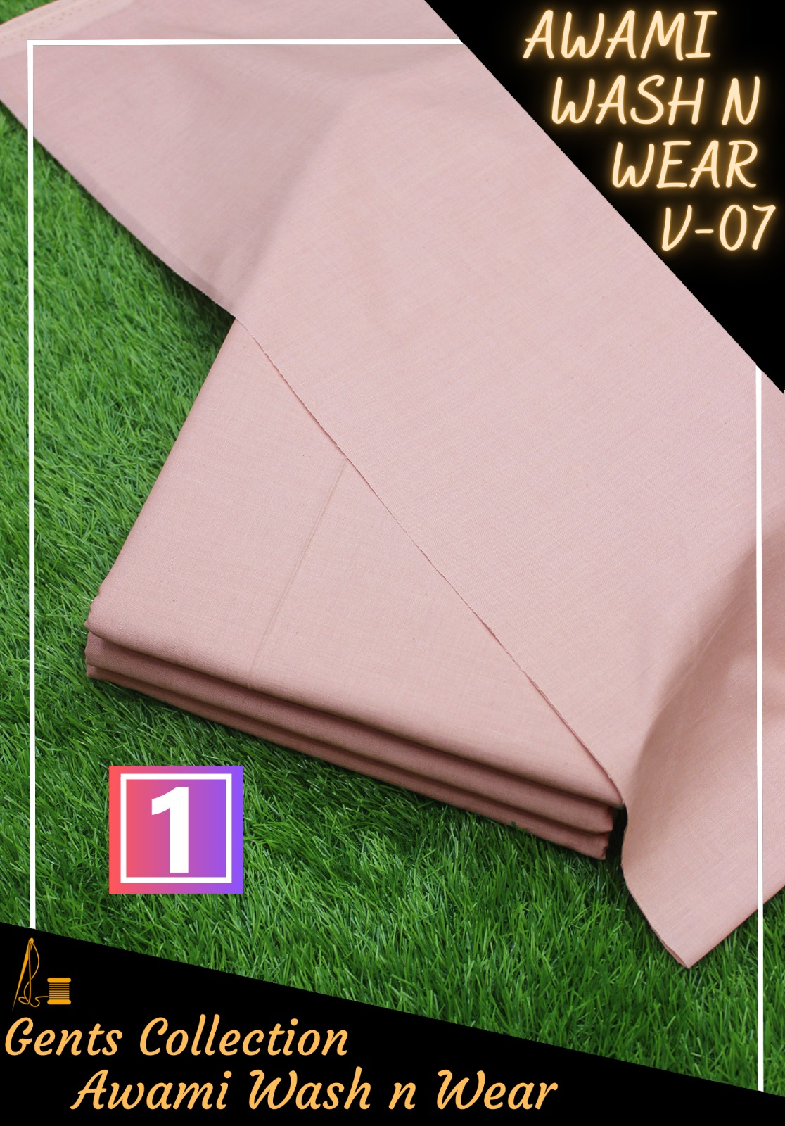 AWAMI WASH N WEAR GENTS COLLECTION SUIT VOL-07-1 - Moon By SS